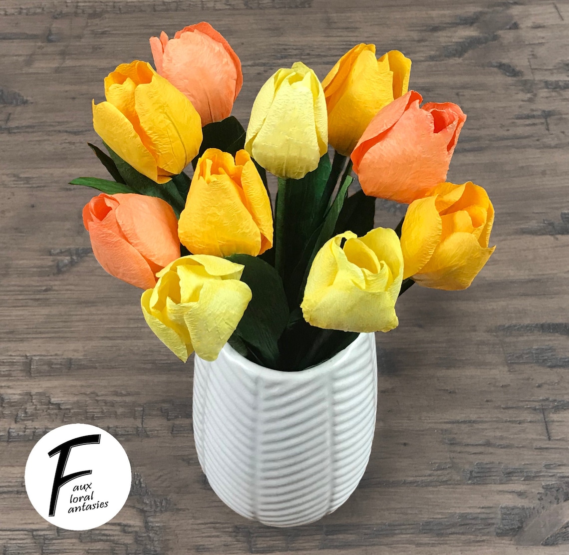 DIY Paper Flower Kit: Tulip Bouquet（3 Colors）| Set of 10 Flowers | Gift ...