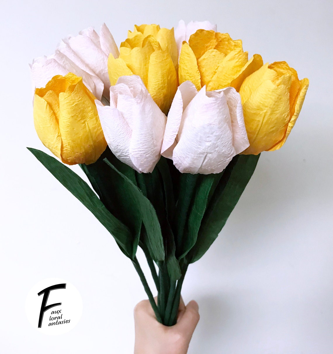 DIY Paper Flower Kit: Tulip Bouquet（2 Colors）| Set of 10 Flowers | Gift ...