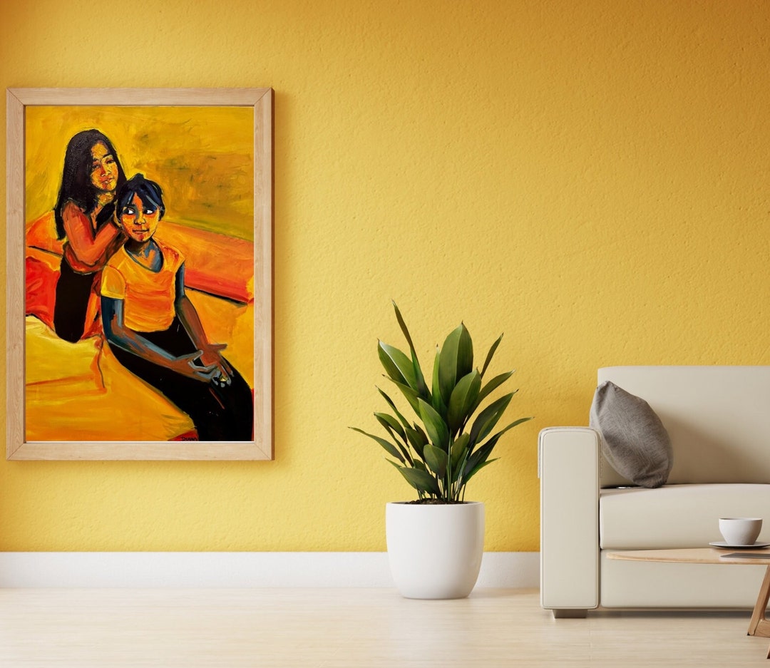 Best Friends Canvas Painting, Girl Best Friends Birthday Gift Painting ...