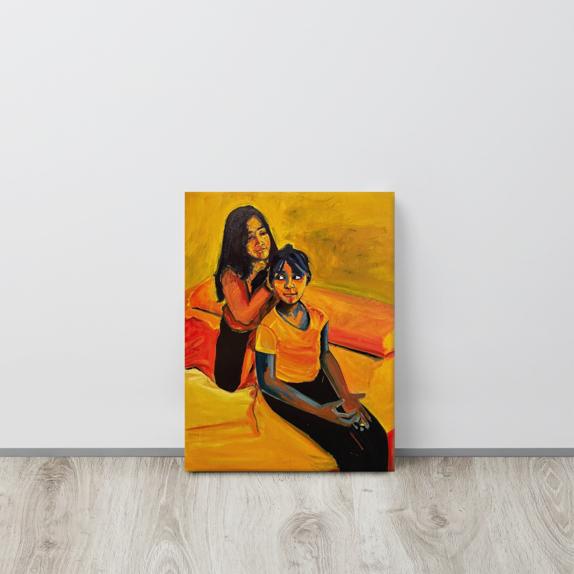 Best Friends Canvas Painting Girl Best Friends Birthday Gift - Etsy