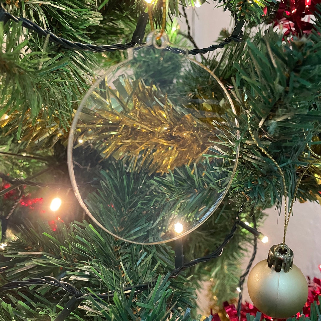 Clear Bauble Acrylic Blank Shape. Christmas Bauble Decorations. DIY ...