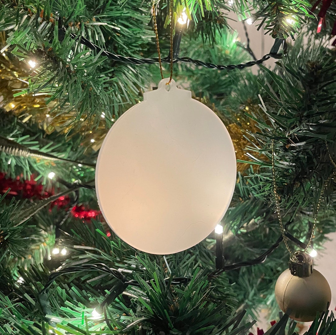 Frosted Bauble Acrylic Blank Shape. Christmas Bauble Decorations. DIY ...
