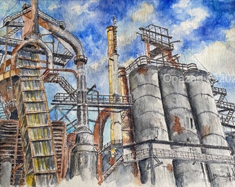 Steel Stacks Art - Etsy