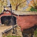 COVERED BRIDGE WATERCOLOR Fine Art Print by Artist B. Mannon - Etsy