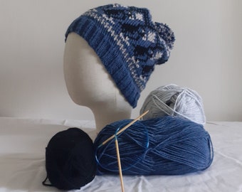 Puffin Hat PDF Knitting Pattern Fair Isle Hat Easy Knit | Etsy