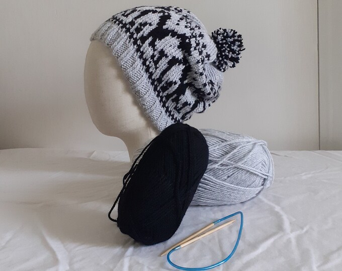 Puffin Hat PDF Knitting Pattern, Fair Isle Hat Easy Knit Pattern - Etsy UK