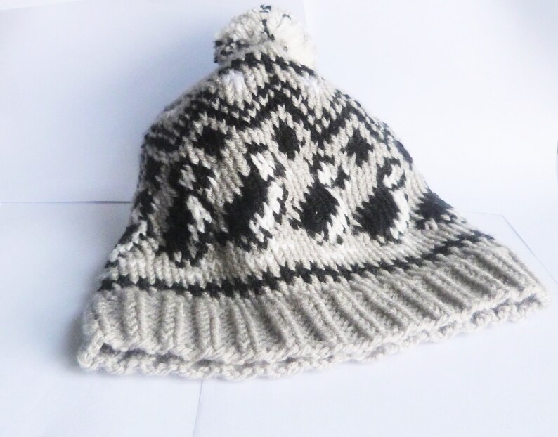 Puffin Hat PDF Knitting Pattern, Fair Isle Hat Easy Knit Pattern - Etsy UK
