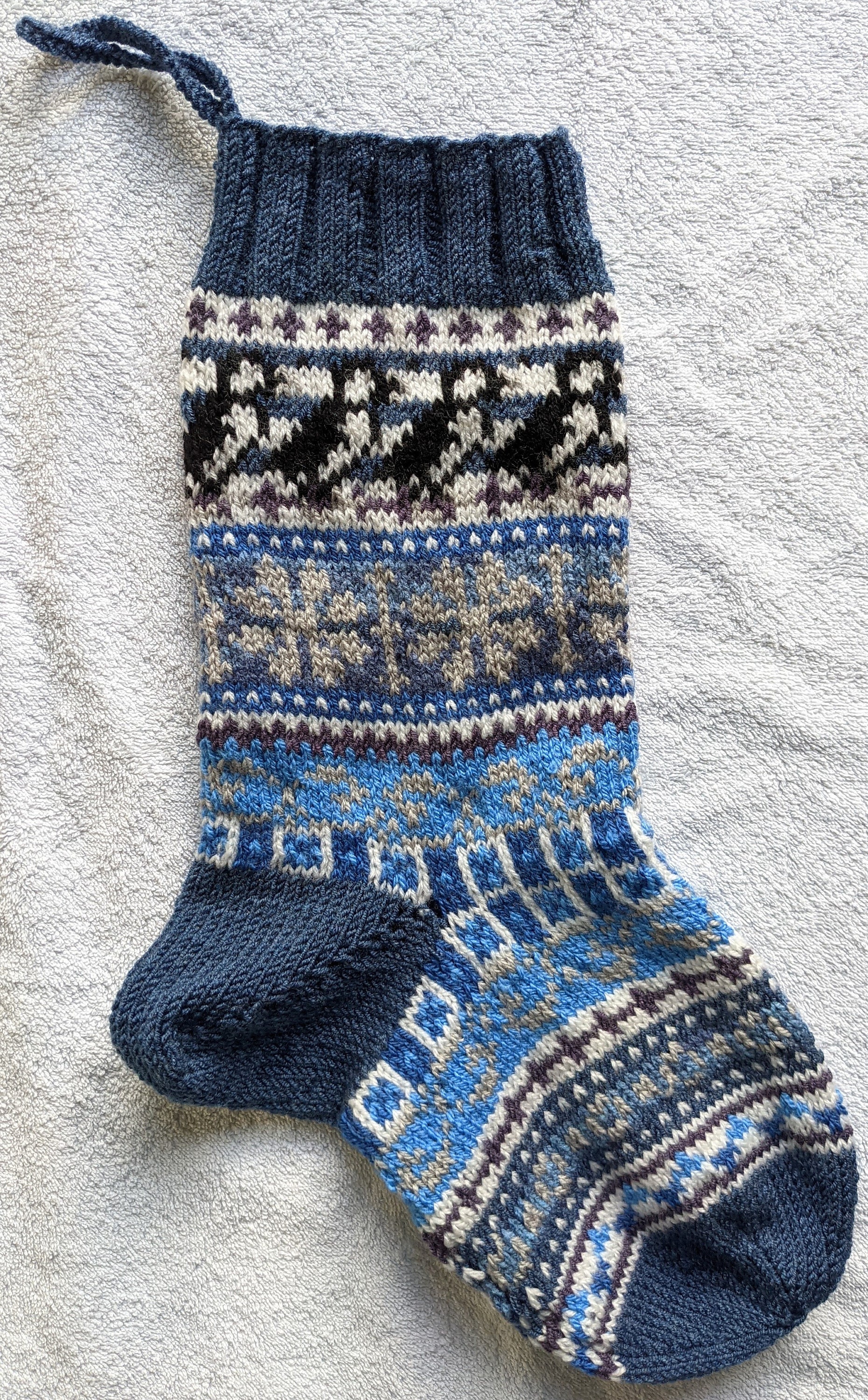 PDF Knitting Pattern Puffin Christmas Stocking Fair Isle - Etsy