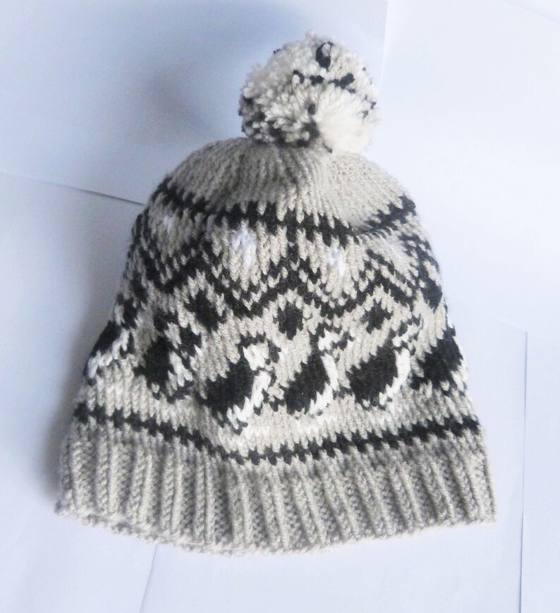 Puffin Hat PDF Knitting Pattern, Fair Isle Hat Easy Knit Pattern - Etsy UK