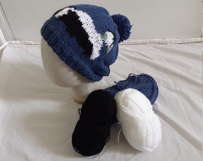 Puffin Hat PDF Knitting Pattern, Fair Isle Hat Easy Knit Pattern - Etsy UK