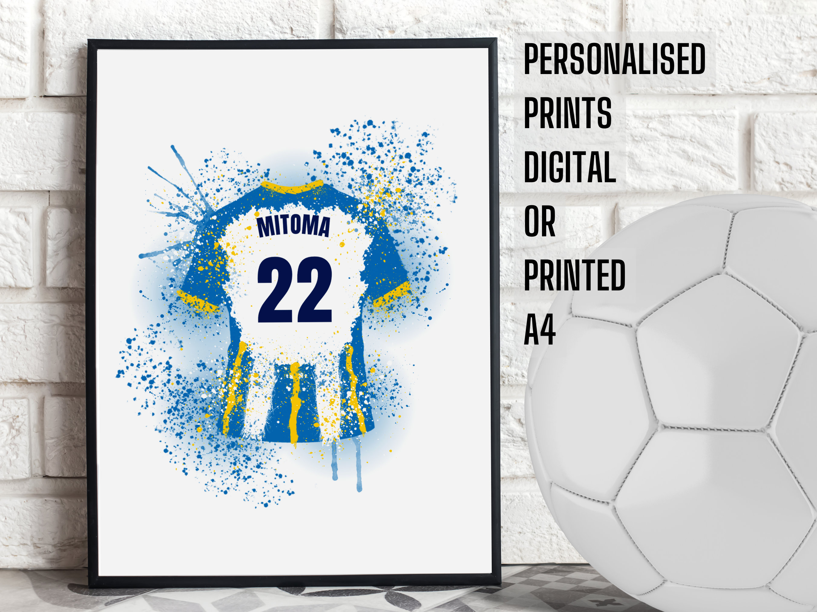 Premier Personalised Football Club Shirt Print Printed or - Etsy UK