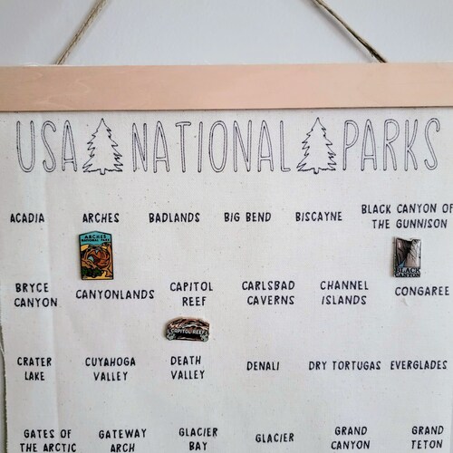 National Park Pin Display Shadowbox / National Park Shadowbox - Etsy