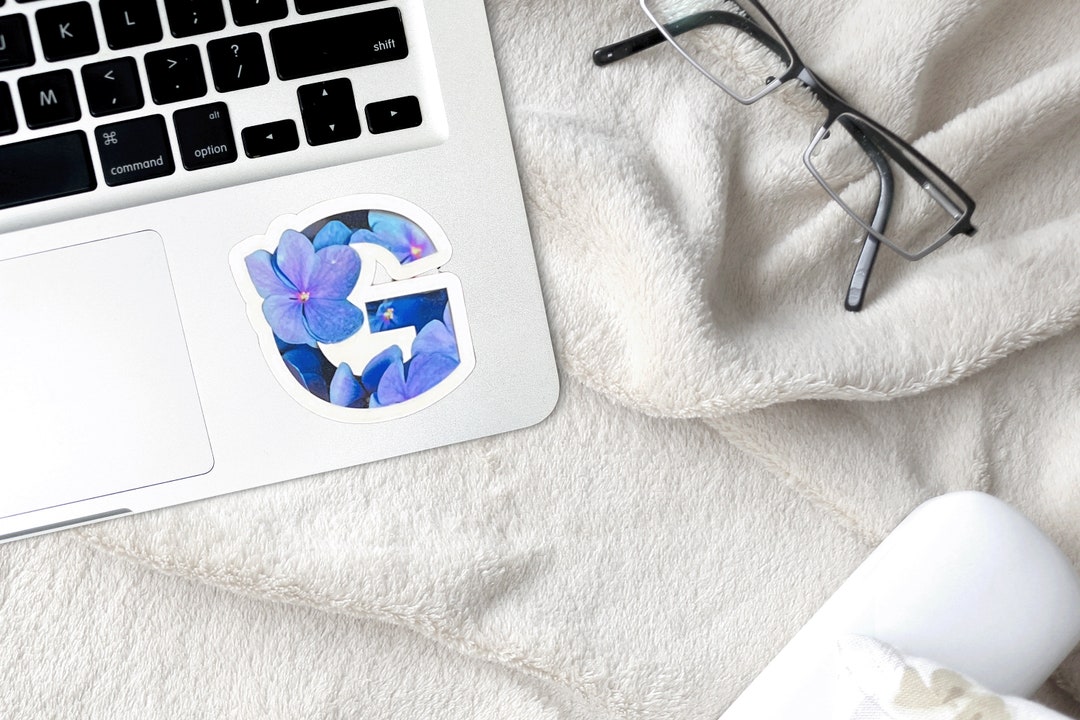 Chunky Floral Monogrammed Alphabet Sticker | Pick Your Favourite Letter ...