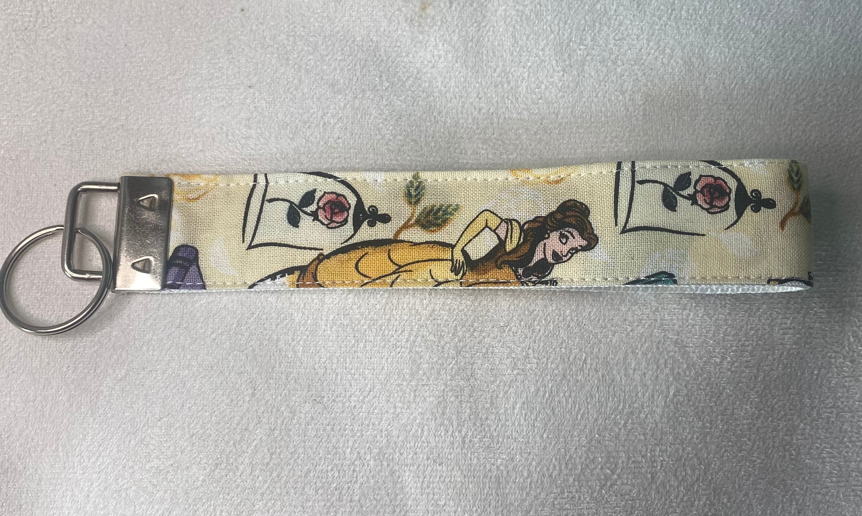 Beauty and the Beast Belle Keychain Wristlet Lanyard - Etsy