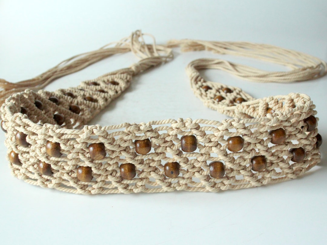 Belt Vintage Macrame Braided Handmade Belly Jewelry Belly Chain ...