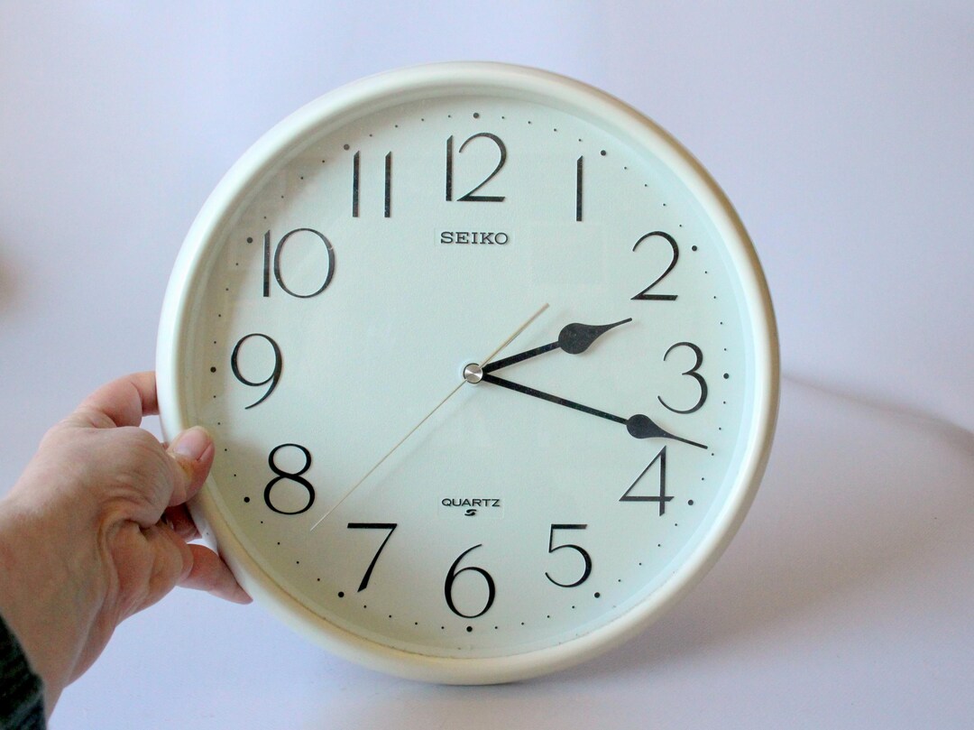 Seiko Wall Clock Vintage Plastic Clock Kitchen Dining Room Living Room ...