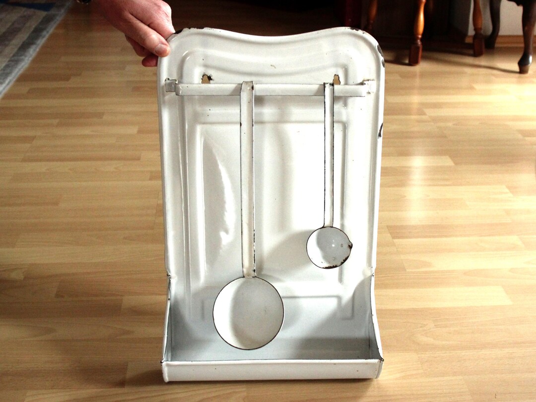 Antique Ladle Holder With 2 Ladles 1920s Shabby Chic Retro Kitchen ...