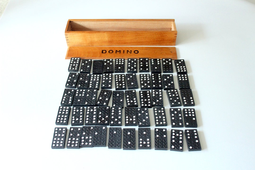 60 Stones - Beautiful Large Heros Domino Vintage Wooden Toy 60s Retro ...