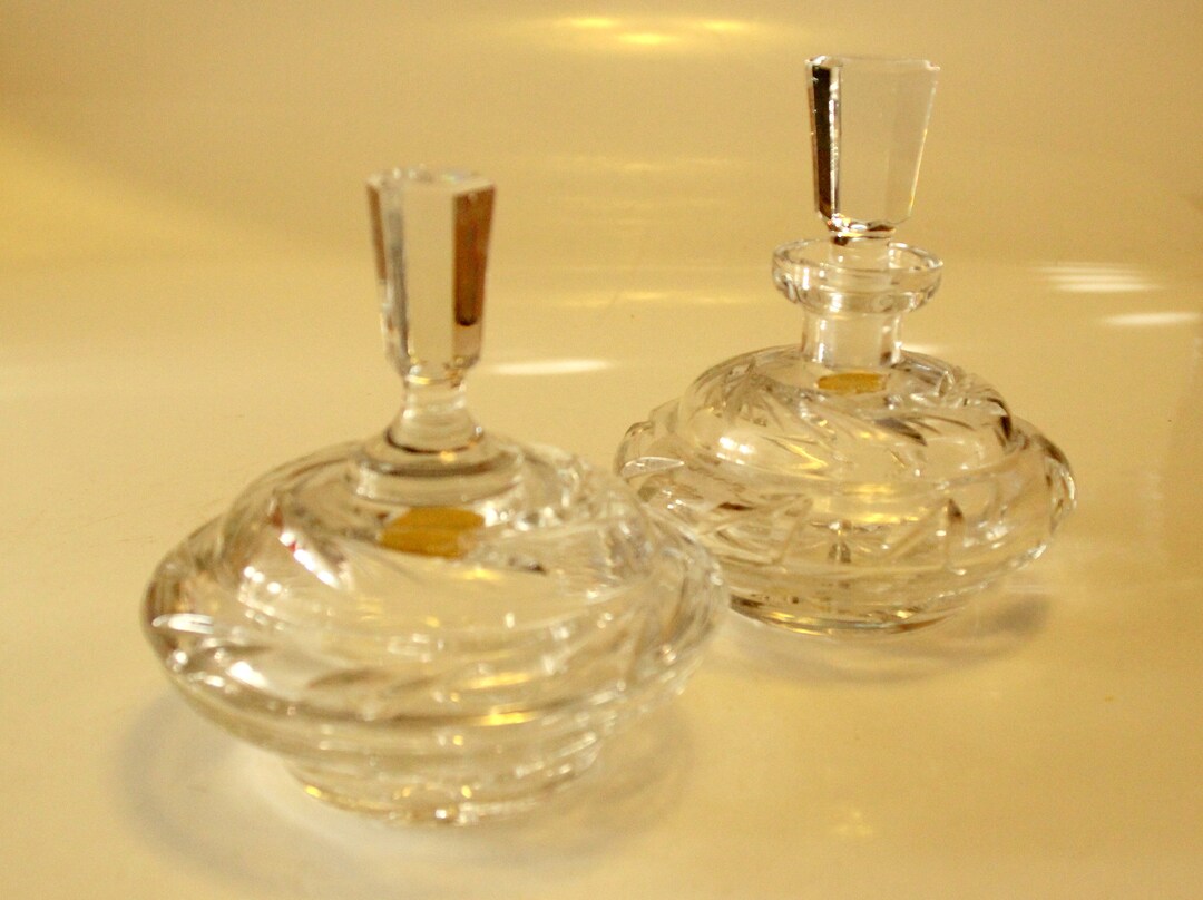 Set Real Lead Crystal Dressing Table Bathroom Set Glass Western Germany ...