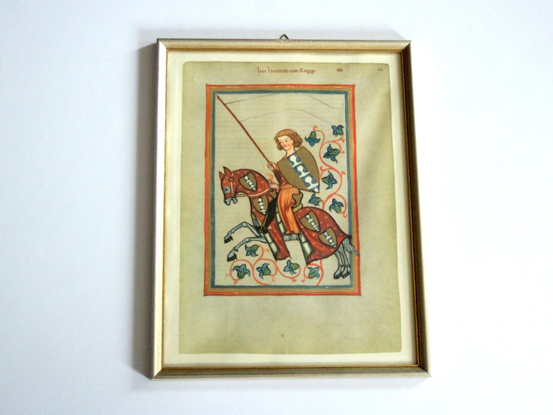 Codex Manesse Facsimile Art Print Limited and Numbered Title: Herr ...