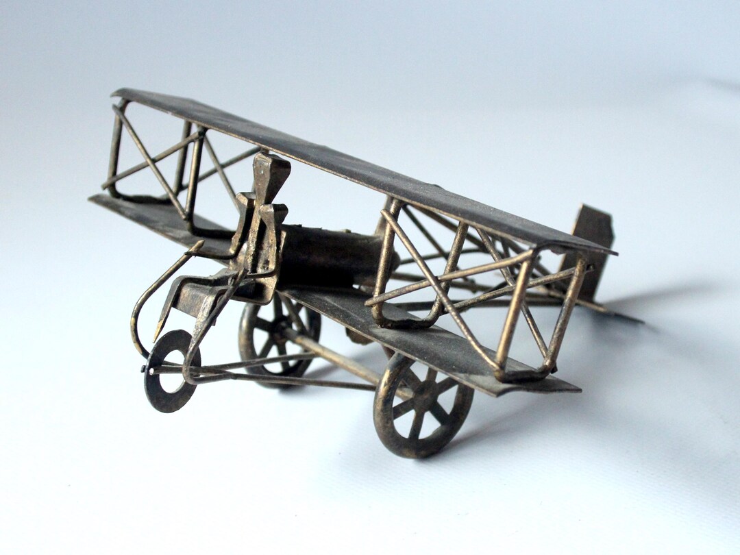 Model Airplane Biplane Aviation Decoration Handcraft Model Building ...