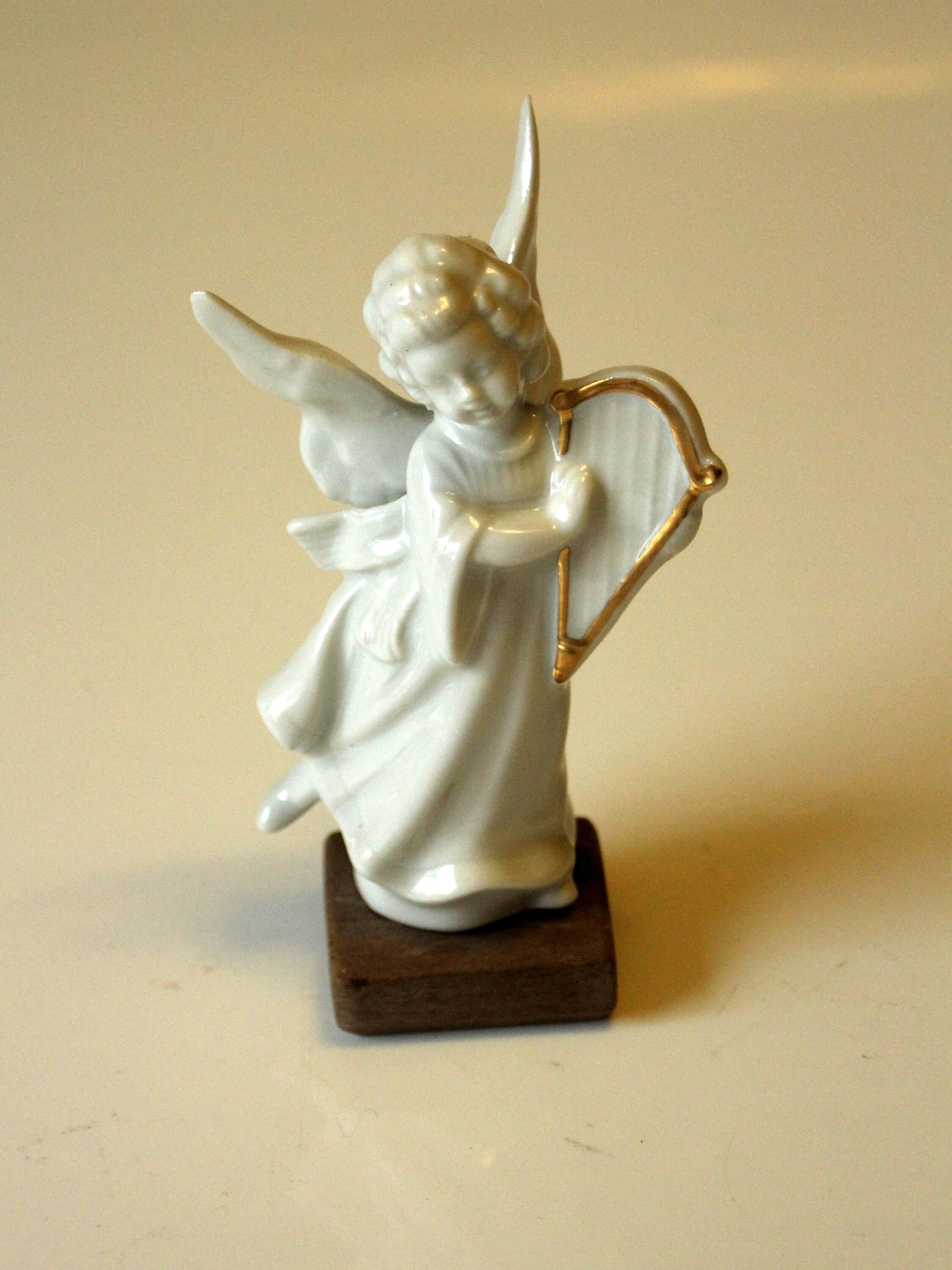 Adorable Angel With Harp Porcelain Vintage Christmas Angel Mid - Etsy UK