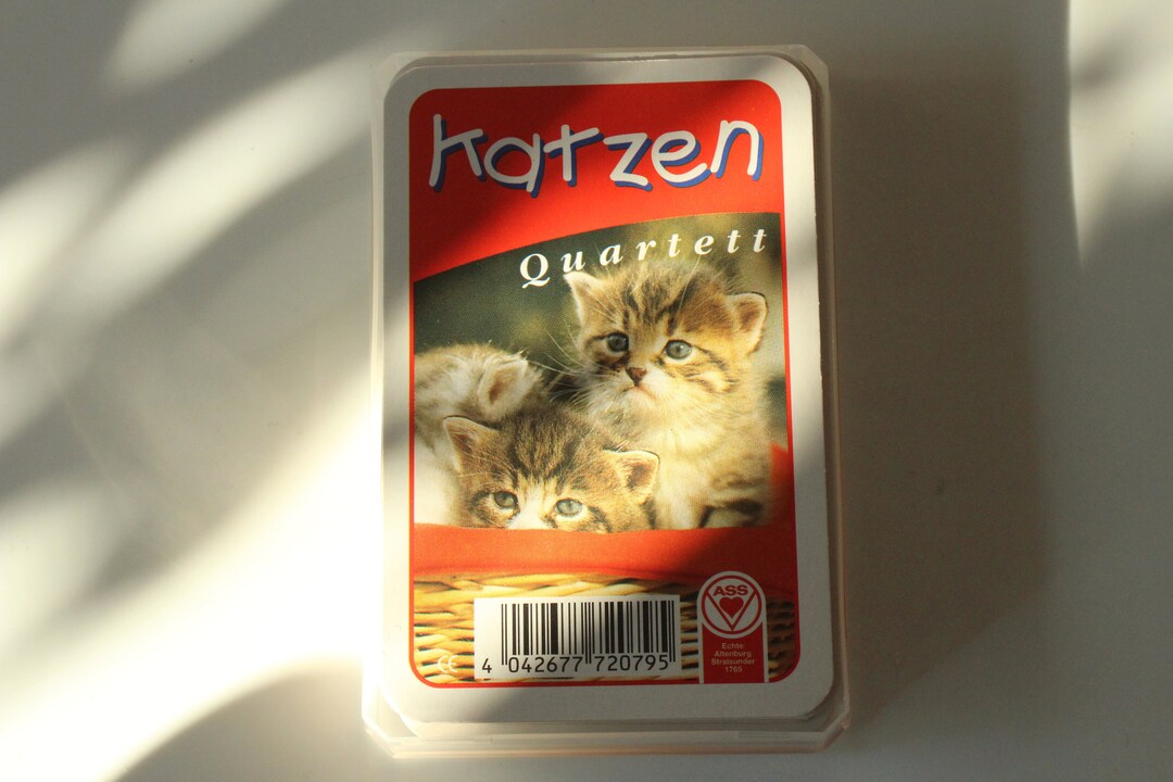 Quartet Cats Toys 70s Card Game Retro Children's Room Laying Game Cards ...