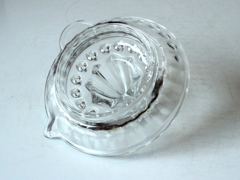 Glass Lemon Press Mid Century 50s 60s Vintage Citrus Press Juicer ...