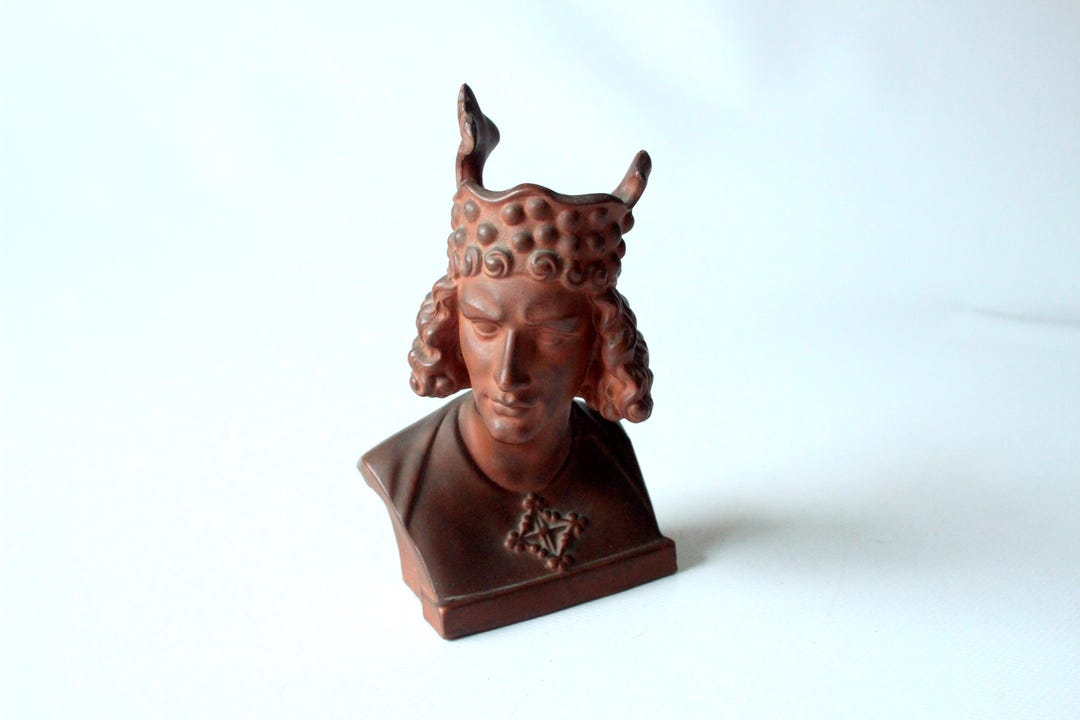 The Bamberg Rider - Rare Clay Sculpture Ceramic Marked Bust Vintage 60s ...
