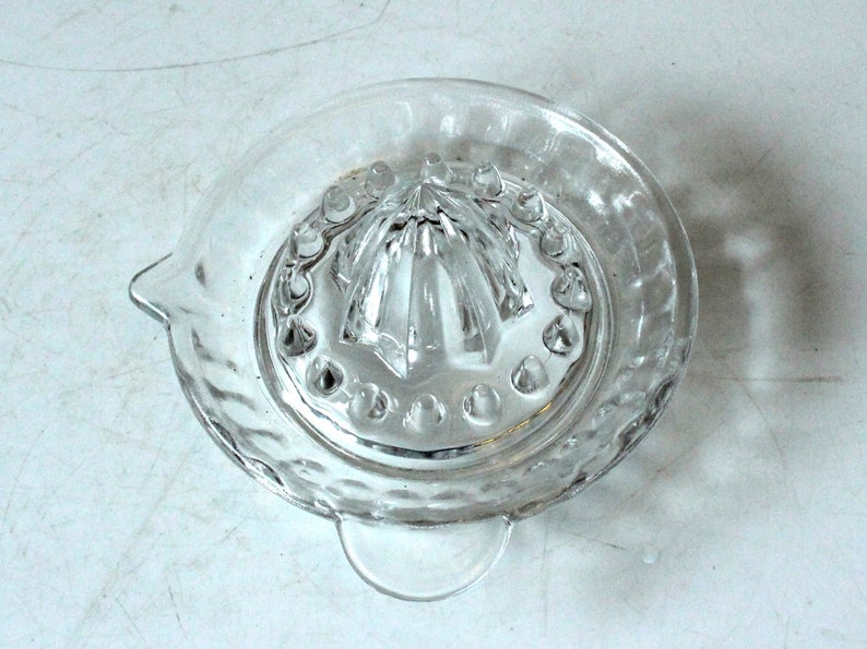 Glass Lemon Press Mid Century 50s 60s Vintage Citrus Press Juicer ...