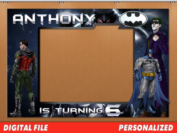Batman Photo Booth Frame Batman Birthday Photo Booth DIY | Etsy