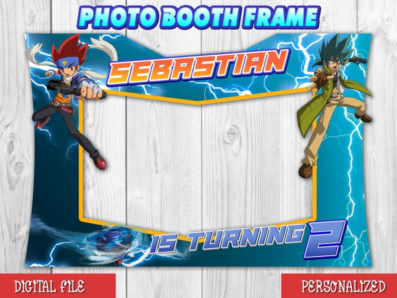 Beyblade Photo Booth Frame Beyblade Birthday Photo Booth DIY | Etsy