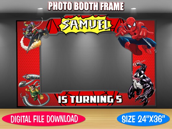 Spiderman Inspired Spiderman Inspired Photo Booth Frame | Etsy