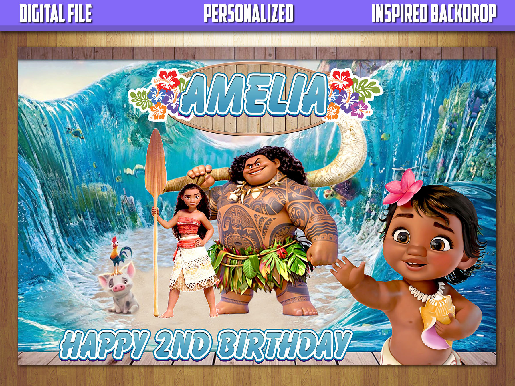 Moana Backdrop - Etsy New Zealand