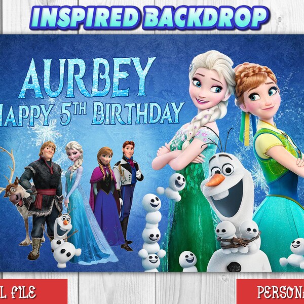 Frozen Backdrop - Etsy