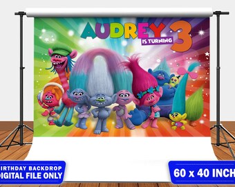 Trolls Backdrop - Etsy