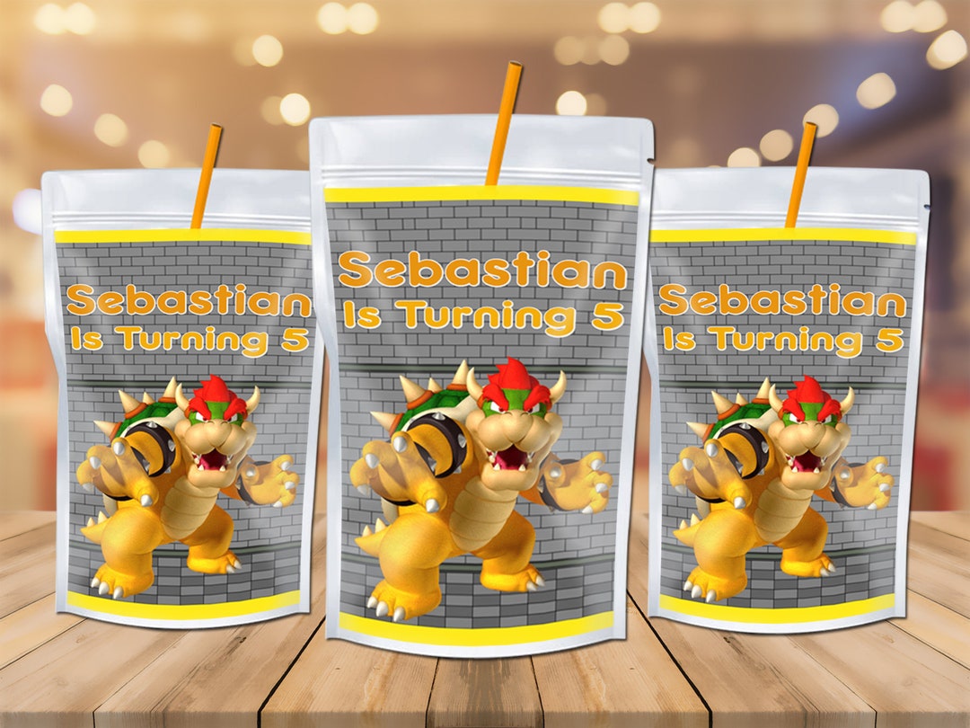 Bowser Capri Sun Bowser Birthhday Party Bowser Juice Pouch - Etsy France