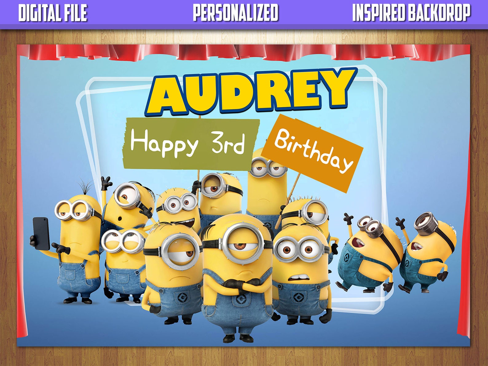 Minions Backdrop Minions Birthday Backdrop Minions Banner | Etsy