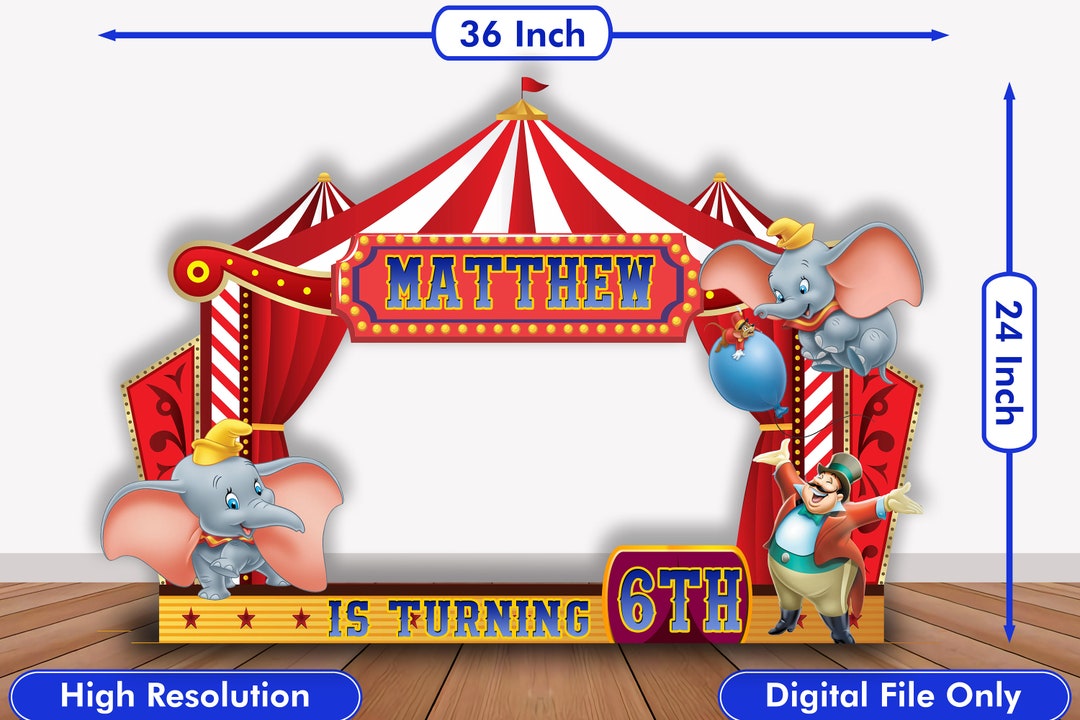 Dumbo Circus Dumbo Circus Photo Booth Frame Birthday Photo - Etsy