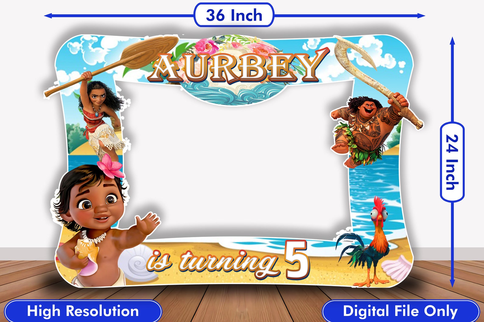 Moana Moana Photo Booth Frame Birthday Photo Booth DIY - Etsy Ireland