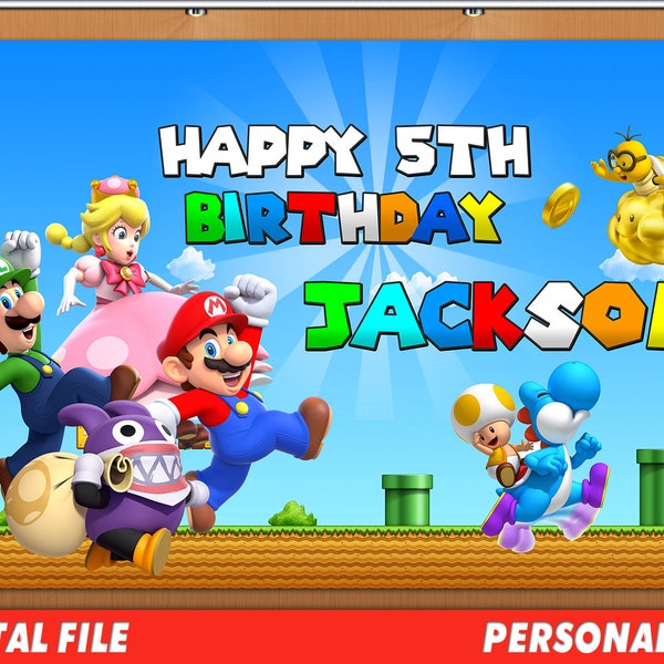 Mario Kart Banner - Etsy