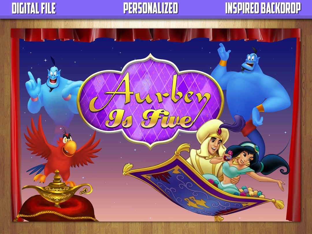 Aladdin Backdrop Aladdin Birthday Backdrop Aladdin Banner - Etsy