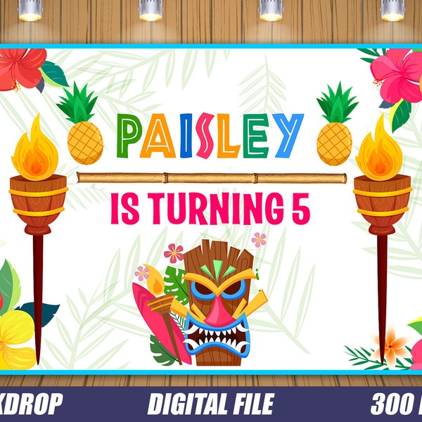 Luau Backdrop - Etsy