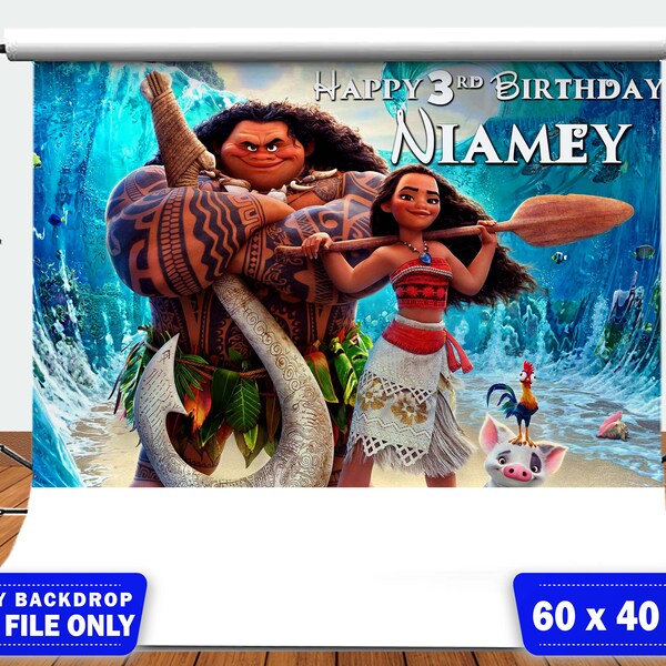 Moana Backdrop - Etsy