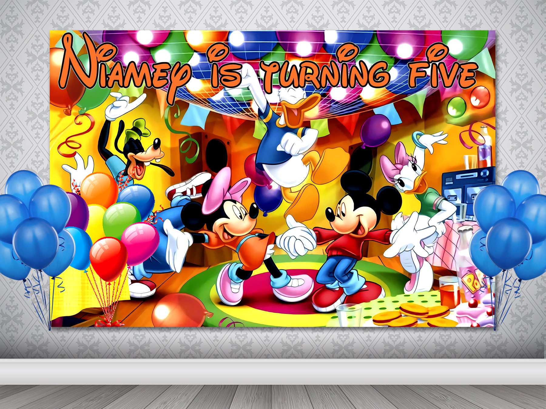 Mickey Mouse Birthday Backdrop