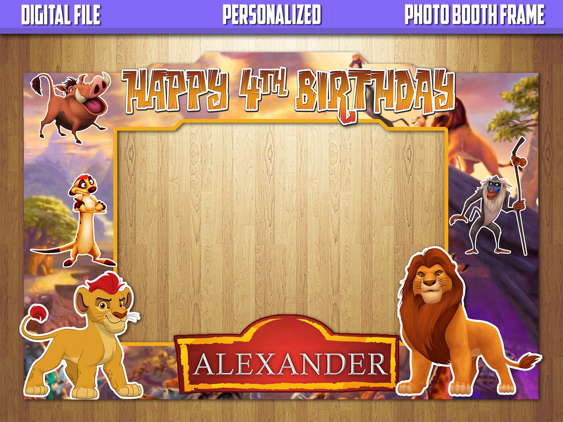 Lion King Photo Booth Frame Lion King Birthday Photo Booth - Etsy Australia
