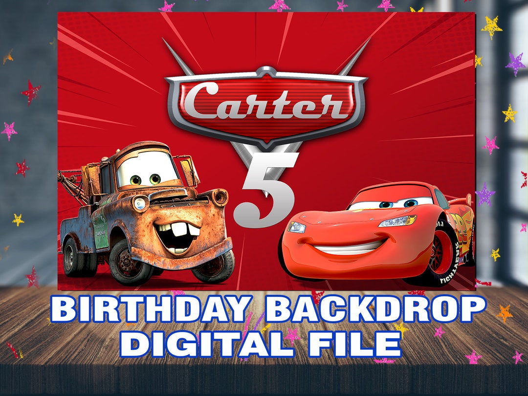 Cars Backdrop Cars Birthday Backdrop Cars Banner - Etsy