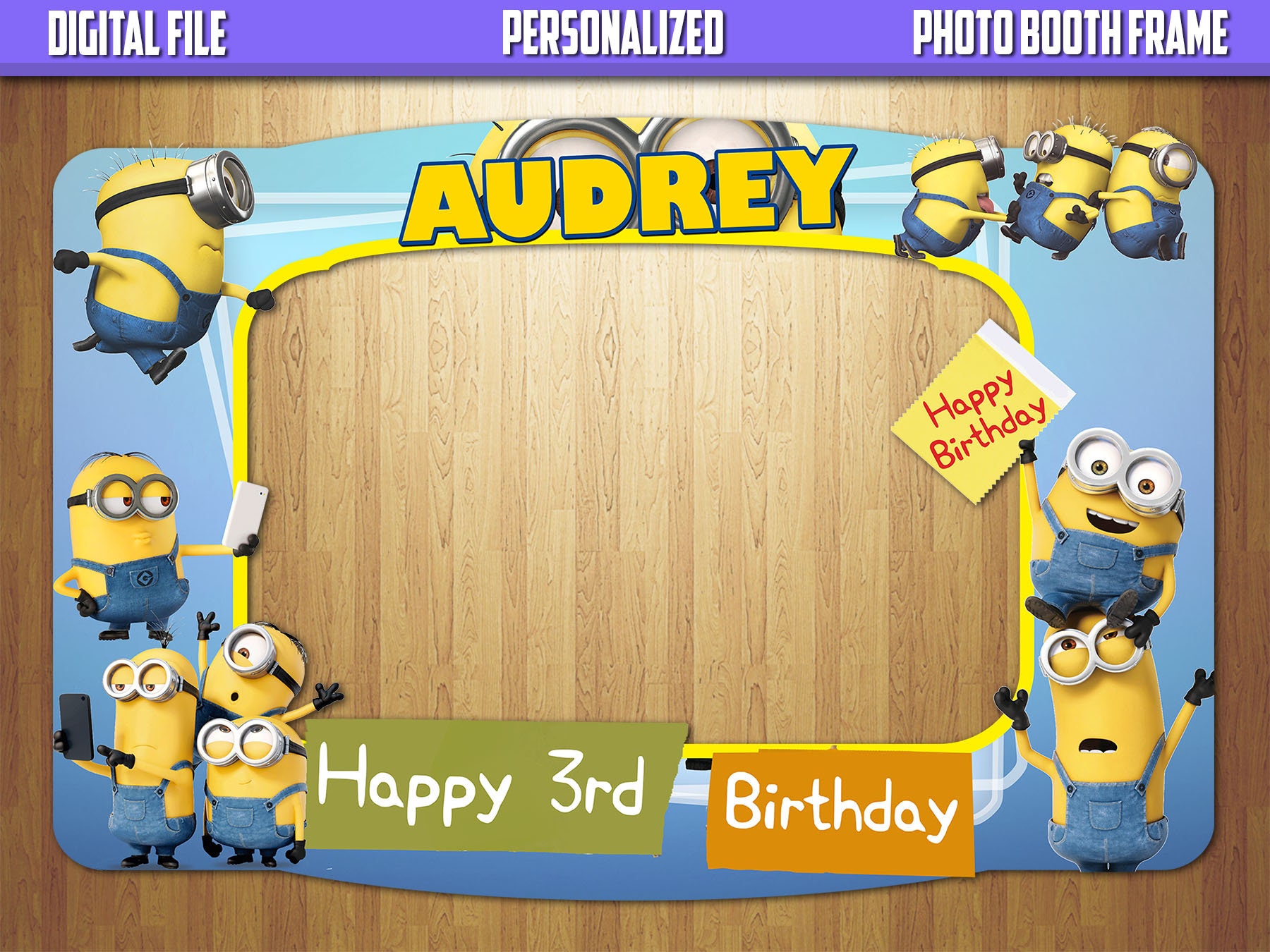 Minions Photo Booth Frame Minions Birthday Photo Booth DIY | Etsy