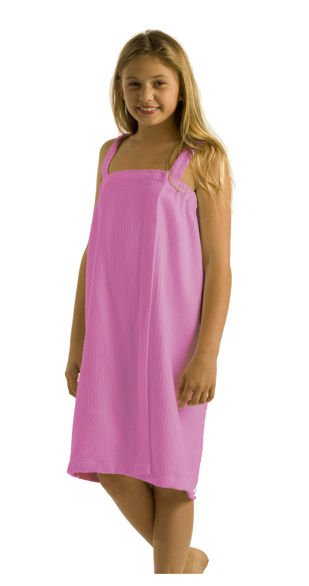 Personalized Waffle Square Spa Wrap for Girls - Solid Color Spa Wrap ...