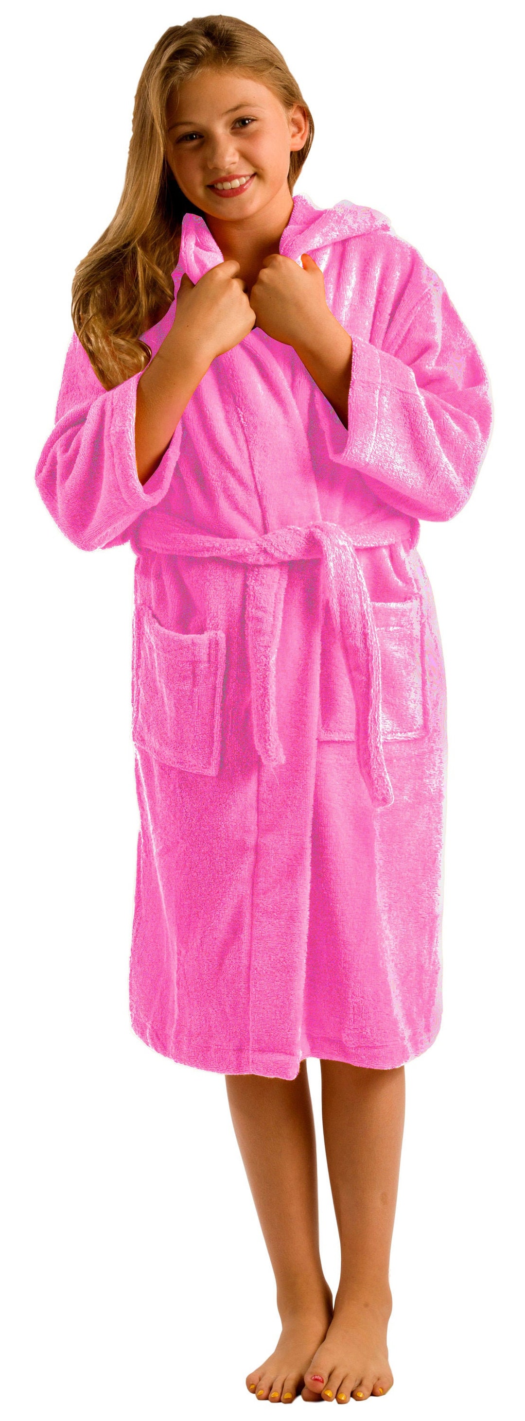Personalized Extremely Soft and Plush Coral Fleece Hooded Robe for Boys ...